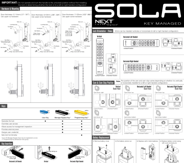 Digilock Next lock Sola Quick Start Manual | Manualzz