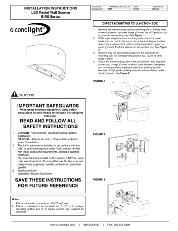 e-conolight E-RS Series Installation Instructions | Manualzz