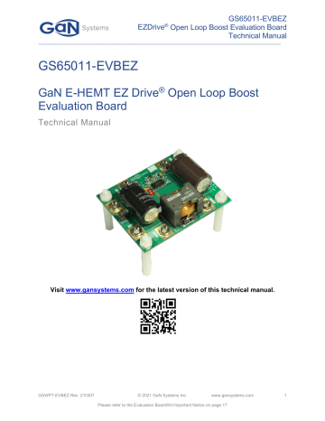 GaN EZ Drive GS65011-EVBEZ Technical Manual | Manualzz