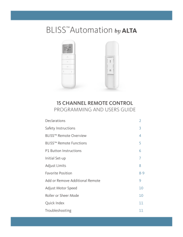 ALTA Bliss Automation Programming And Users Manual | Manualzz