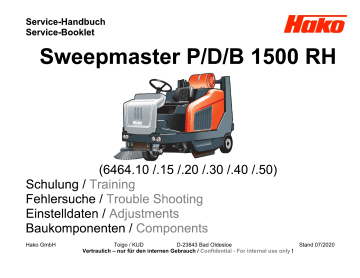 HAKO Sweepmaster B1500 RH, Sweepmaster D1500 RH Servicehandbuch | Manualzz