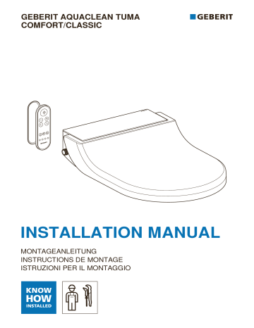 Geberit AQUACLEAN TUMA COMFORT Installation Manual | Manualzz