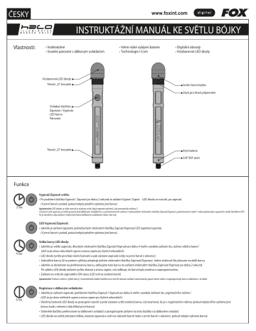 Fox Halo Remote Instruction Manual | Manualzz