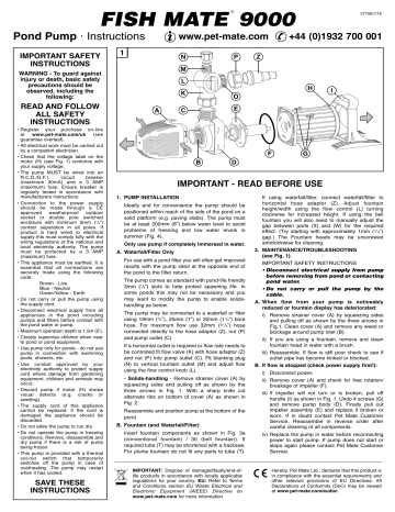 fish mate 9000 Instructions | Manualzz