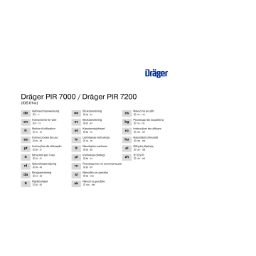 Dräger PIR 7000, PIR 7200 Instructions For Use Manual | Manualzz