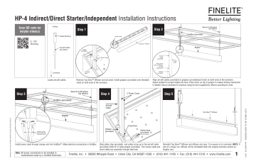 Finelite HP-4 Recessed Installation Instructions | Manualzz