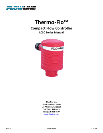 FlowLine LC30-1001, LC30-1002, LC30-1051 Manual | Manualzz