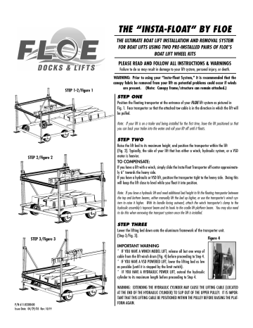 Floe INSTA-FLOAT Instructions & Warnings | Manualzz