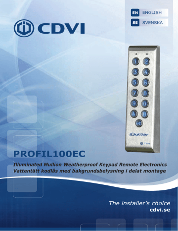 CDVI Digicode PROFIL100EC Installation Manual | Manualzz
