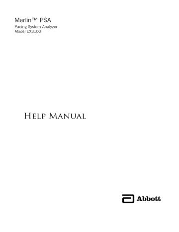 Abbott Merlin PSA EX3100 Help Manual | Manualzz