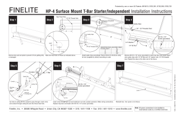 Finelite HP-4 Recessed Installation Instructions | Manualzz