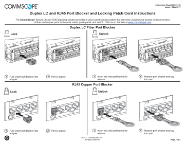 CommScope LC Instruction Sheet | Manualzz