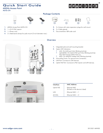 Edge-Core MLTG-CN Quick Start Guide | Manualzz