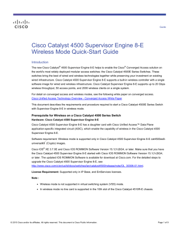 Cisco Catalyst 4510R-E Switch White Paper | Manualzz