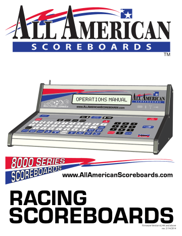 All American Scoreboards 8000 Series Operation Manual | Manualzz