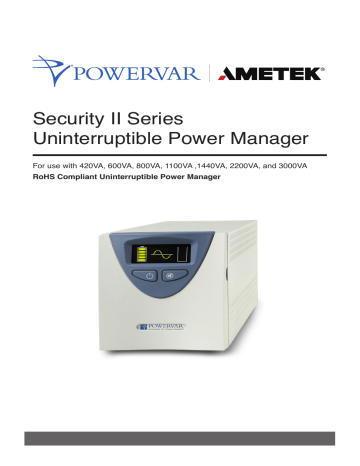 Ametek Powervar ABCE422 Manual | Manualzz