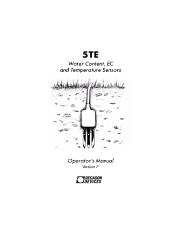 Decagon Devices 5TE Operator's Manual | Manualzz