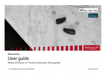 Placing your hearing aids in your ears. GN Resound KE461-DRWC, LXR45 ...