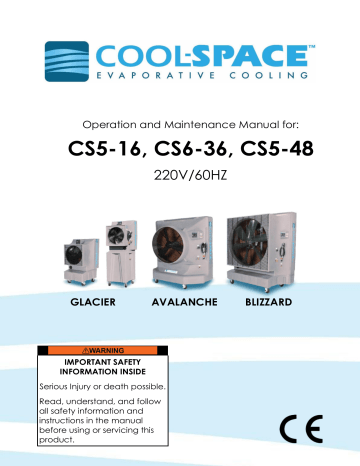 Advanced Radiant Systems COOL-SPACE CS6-36 Operation And Maintenance ...