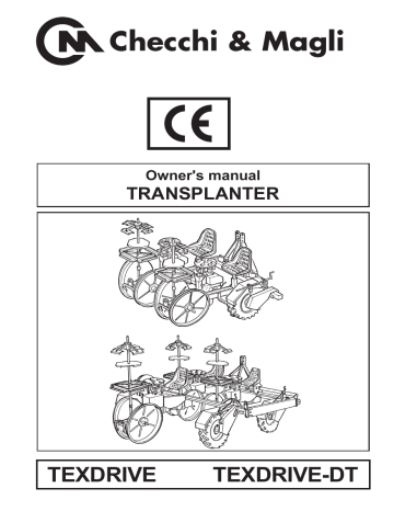 Checchi & Magli TEXDRIVE, TEXDRIVE-DT Owner's Manual | Manualzz