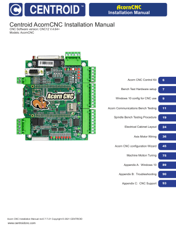 Centroid Acorn CNC Installation Manual | Manualzz
