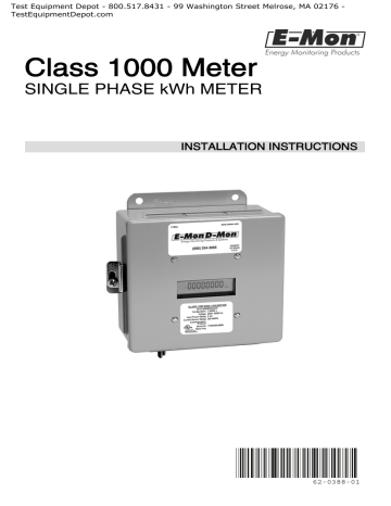 E-Mon D-Mon Class 1000 Installation Instructions Manual | Manualzz