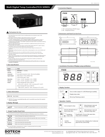 DOTECH FX3S Series User Manual | Manualzz