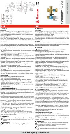 flamco Prescor IC Fill Quick Start Manual | Manualzz