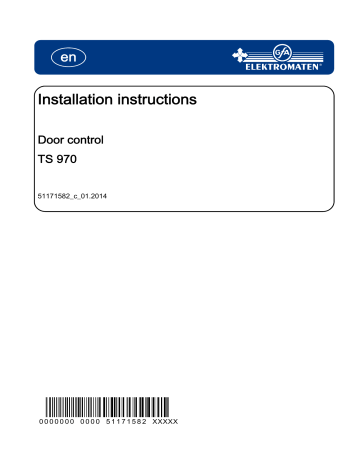 Elektromaten TS 970 Installation Instructions Manual | Manualzz