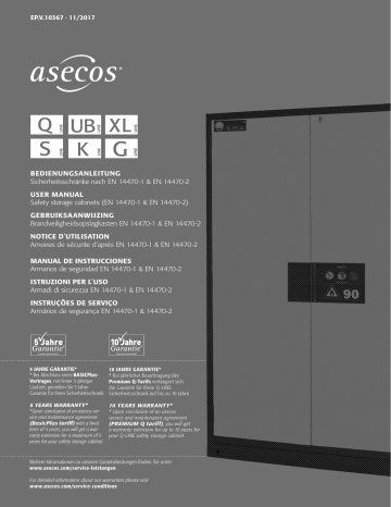 asecos K-UB-90, UB-S-30, UB-S-90, UB-ST-90, UB-T-90 User Manual | Manualzz