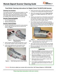 Digital Check TellerScan TS240 - User manual, Cleaning Manual, Quick ...