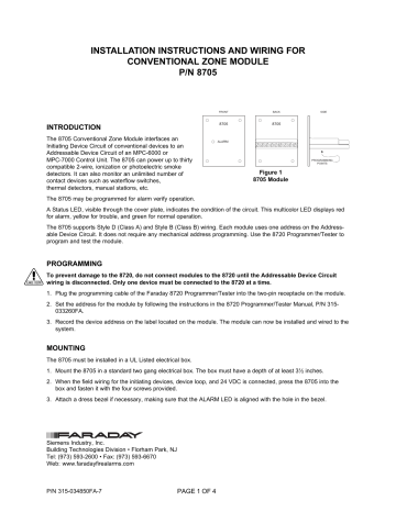 Faraday 8705 Installation Instructions And Wiring | Manualzz