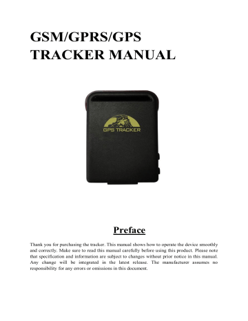 GPS Tracker GPS104 Instruction Manual | Manualzz