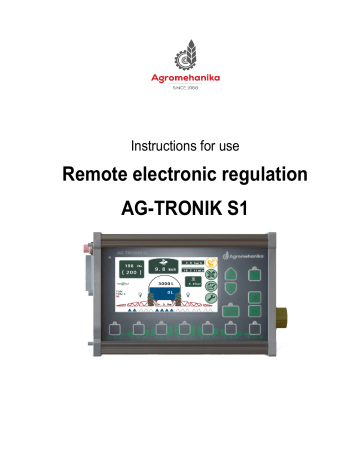 Agromehanika AG-TRONIK S1 Instructions For Use Manual | Manualzz