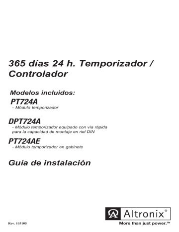 Altronix PT724A Guía de instalación | Manualzz
