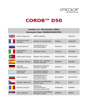 CPS COLOR COROB D50 User Manual | Manualzz
