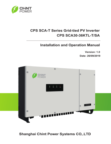 CHNT Power CPS SCA-T Series Installation And Operation Manual | Manualzz