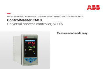 ABB ControlMaster CM10 Commissioning Instructions | Manualzz
