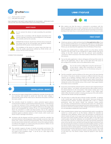 BleBox shutterBox 2.0 User Manual | Manualzz