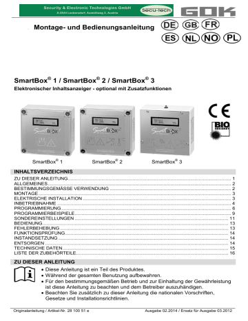 GOK SmartBox 1 Assembly And Operating Instructions Manual | Manualzz