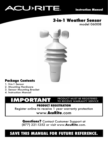 ACU-RITE 06008 Instruction Manual | Manualzz