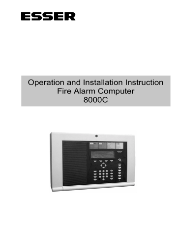 Esser 8000C Operation And Installation Instruction | Manualzz