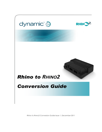 Dynamic RHINO2, Rhino Conversion Manual | Manualzz