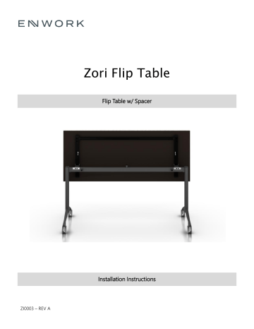 Enwork Zori Flip Table Installation Instructions | Manualzz