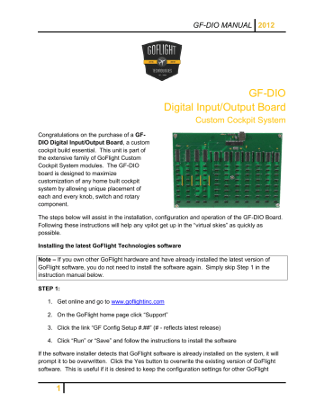 GoFlight GF-DIO Manual | Manualzz