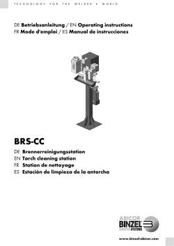 BINZEL-ABICOR BRS-CC - User manual | manualzz.com