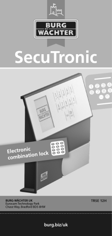 Burg Wächter SECUTRONIC Operating Instructions Manual | Manualzz