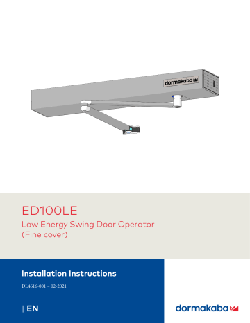 Dormakaba ED50LE Installation Instructions Manual | Manualzz