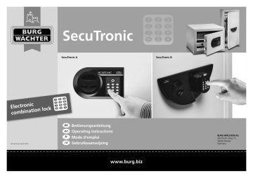Burg Wächter SecuTronic Series Operating Instructions | Manualzz