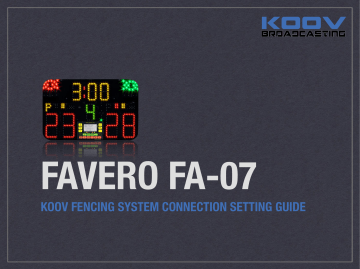 Favero FA-07 Settings Manual | Manualzz